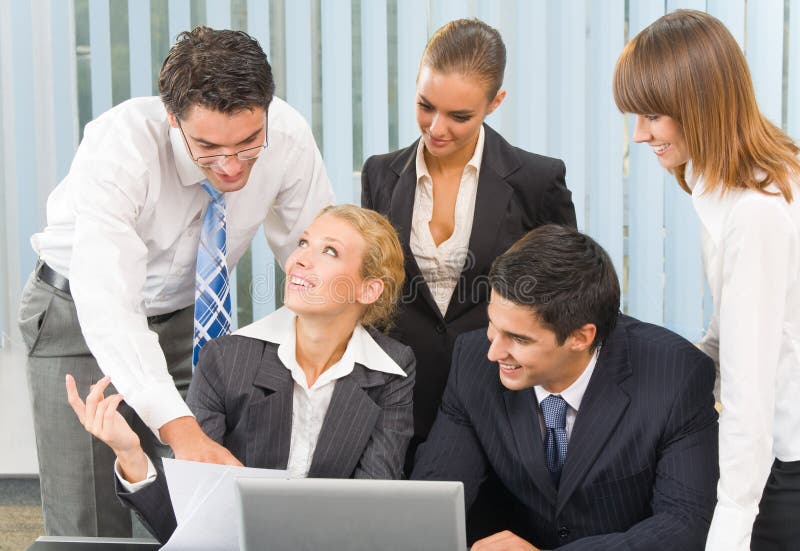 Business Team Working Together Stock Image - Image of discussing ...