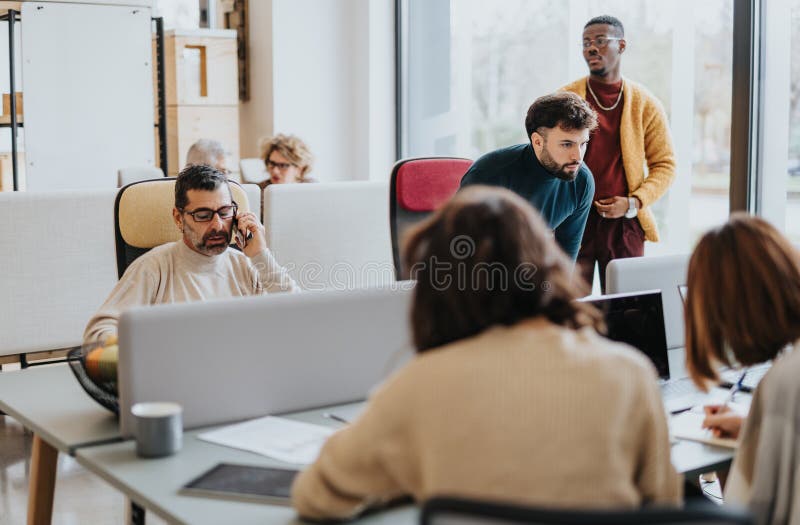 Multicultural Multigenerational People Working Together Stock Photos ...
