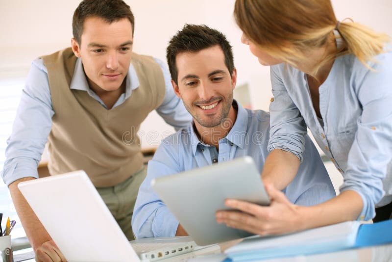 Business Team Working Together on Project Stock Image - Image of ...