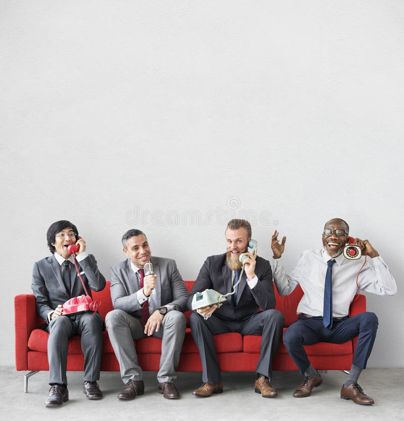 Business Team Working Using Vintage Objects Concept Stock Photo - Image ...