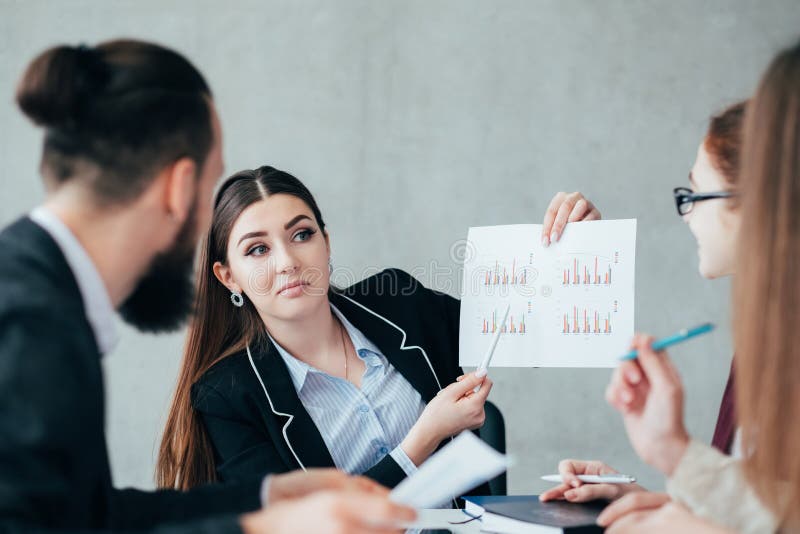 Business Teamwork Analyze Data Leader Statistics Stock Image - Image of ...