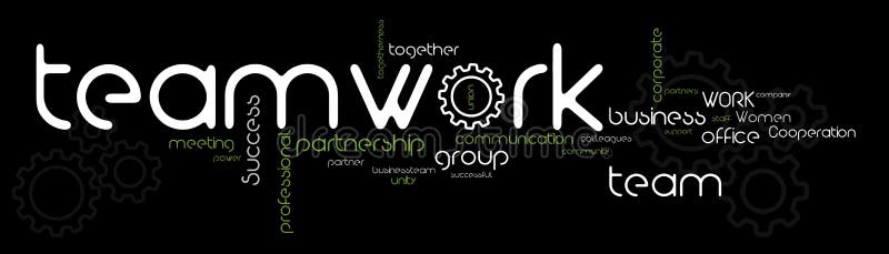 Business teamwork banner stock illustration. Illustration of motivation ...