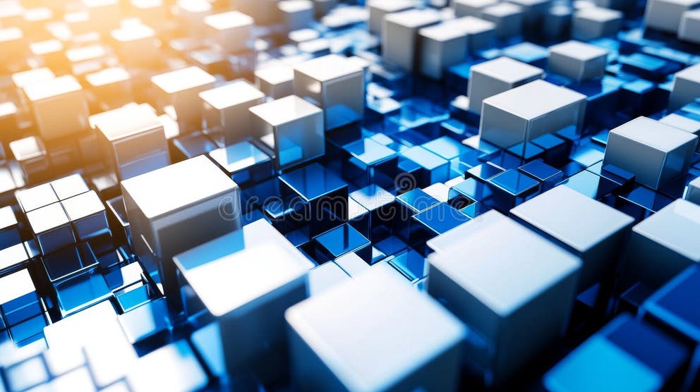 Business Teamwork Concept - Cube Assembly from Blocks. Stock Photo ...