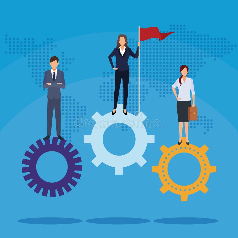 Business teamwork concept stock vector. Illustration of technology ...