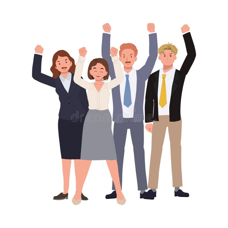 Business Teamwork Concept. Successful Team of Four People. Diverse ... Business Teamwork Concept. Successful Team of Four People. Diverse ...