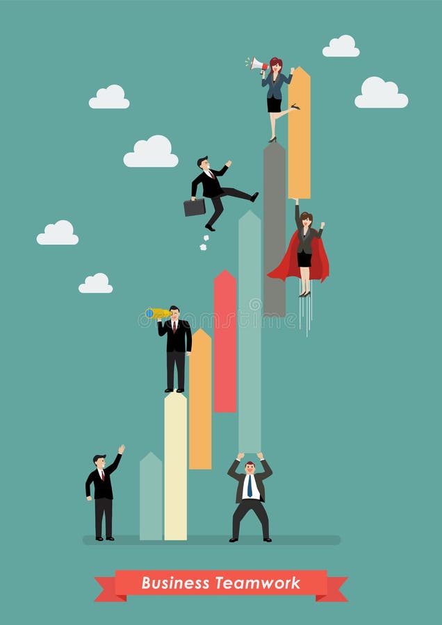 Business teamwork concept stock vector. Illustration of business - 95128660