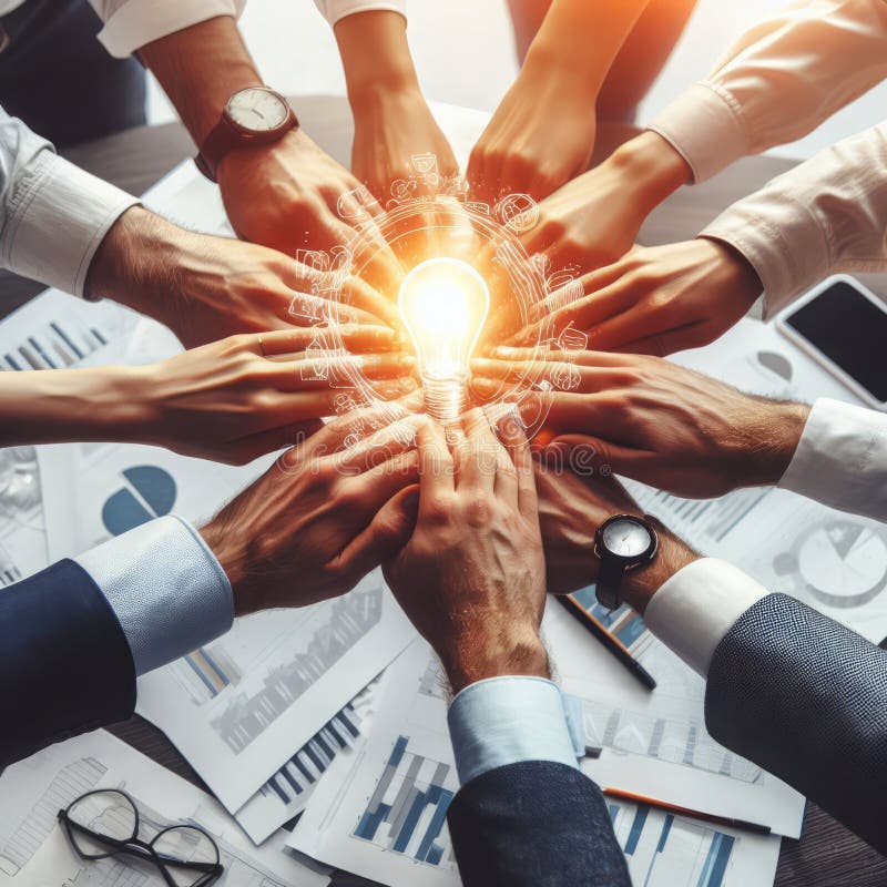 Business Teamwork Cooperation Close-up Hands Stock Image - Image of ...