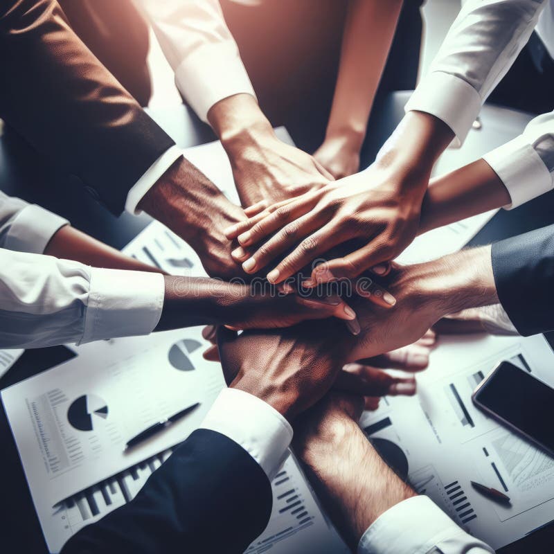 Business Teamwork Cooperation Close-up Hands Stock Image - Image of ...
