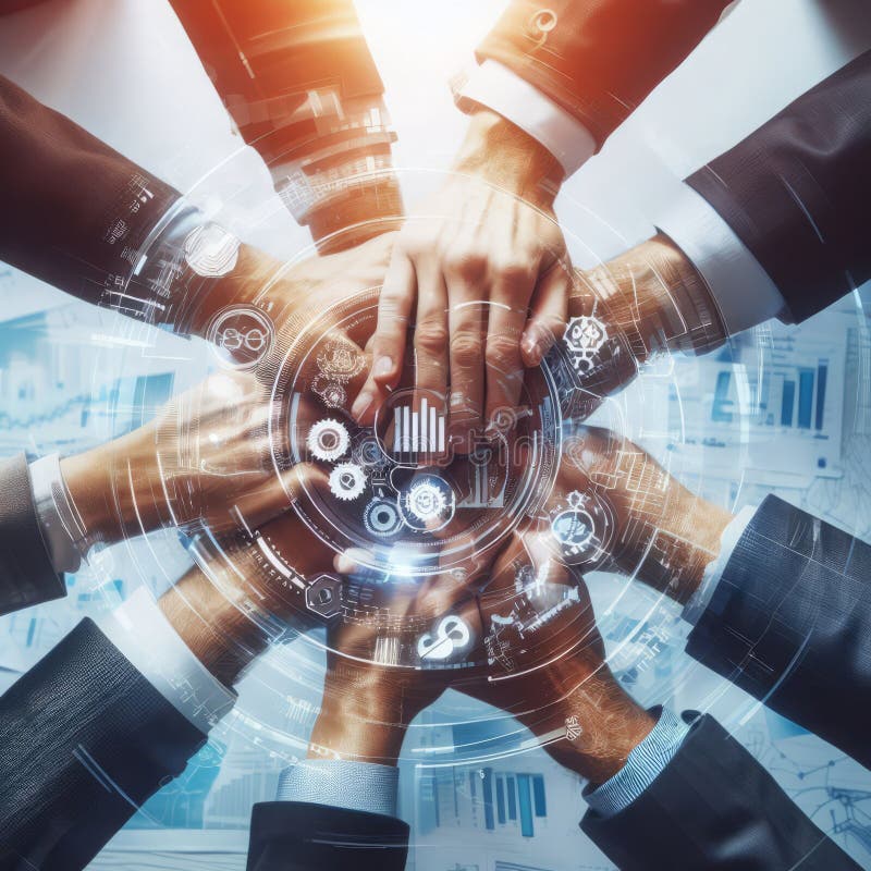 Business Teamwork Cooperation Close-up Hands Stock Photo - Image of ...