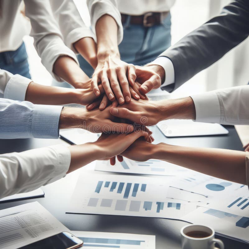 Business Teamwork Cooperation Close-up Hands Stock Photo - Image of ...