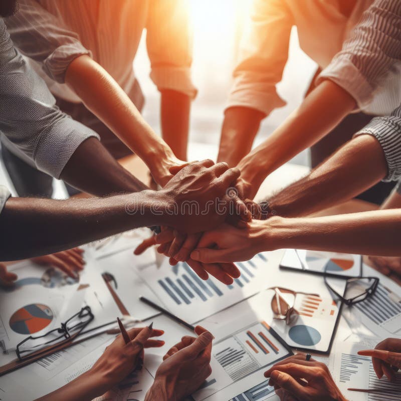 Business Teamwork Cooperation Close-up Hands Stock Image - Image of ...