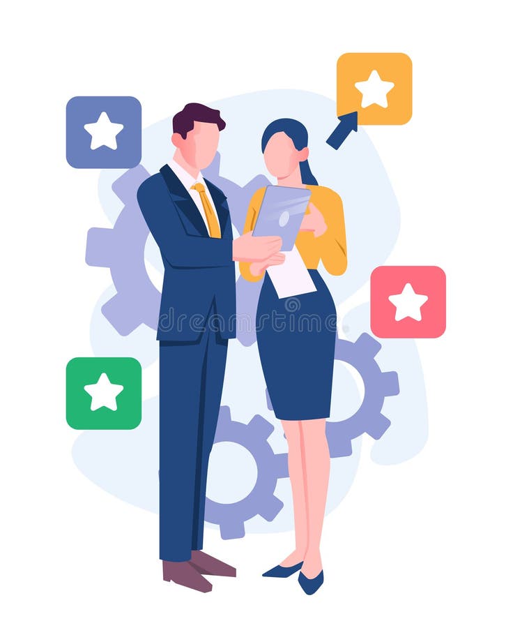 Business Teamwork. Entrepreneurs or Managers Communicate with Each ...