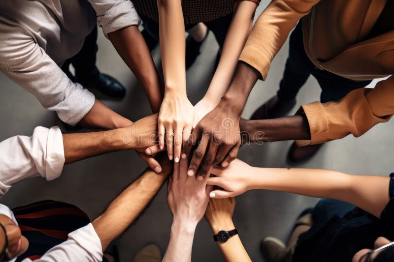 Business Teamwork. Ethnically Diverse Team Putting Their Hands Together ... Business Teamwork. Ethnically Diverse Team Putting Their Hands Together ...
