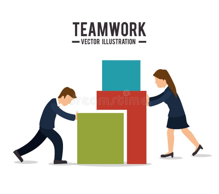 Business teamwork graphic stock illustration. Illustration of figure ...