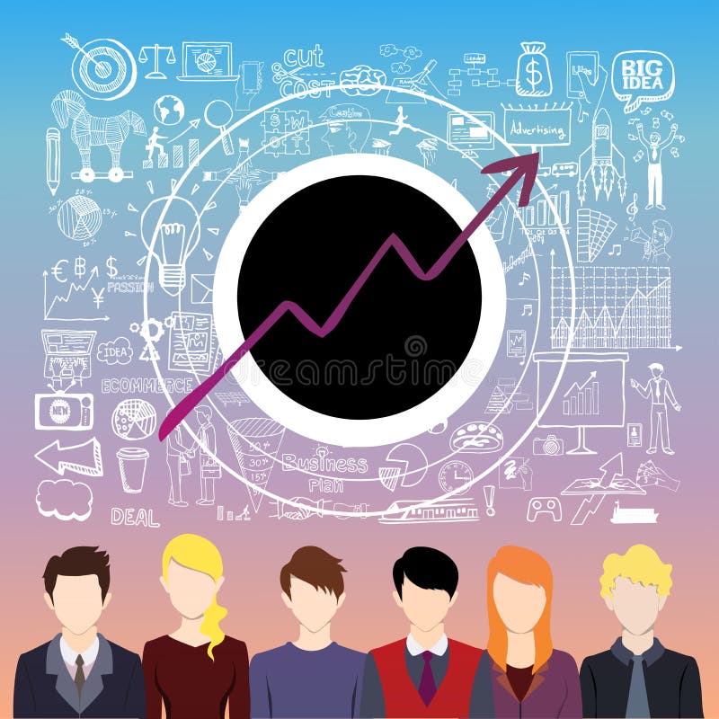 Business Teamwork Having Positive Vision Stock Vector - Illustration of ...