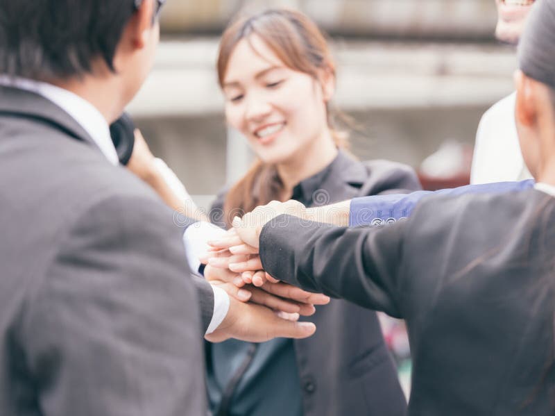 Business Teamwork Join Hands Support Together Concept. Stock Image ...