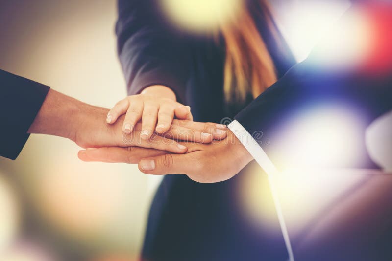 Business Teamwork Join Hands Together. Stock Image - Image of joining ...