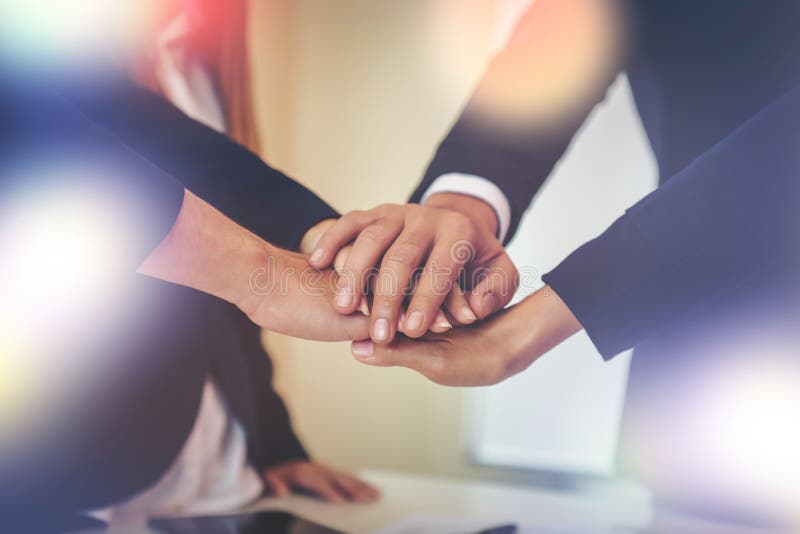 Business Teamwork Join Hands Together. Business Teamwork Stock Image ...