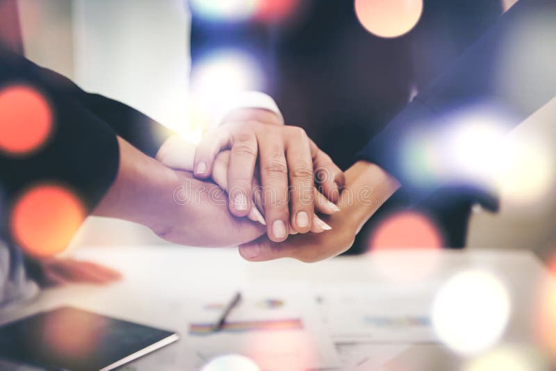 Business Teamwork Join Hands Together. Business Teamwork Stock Image ...