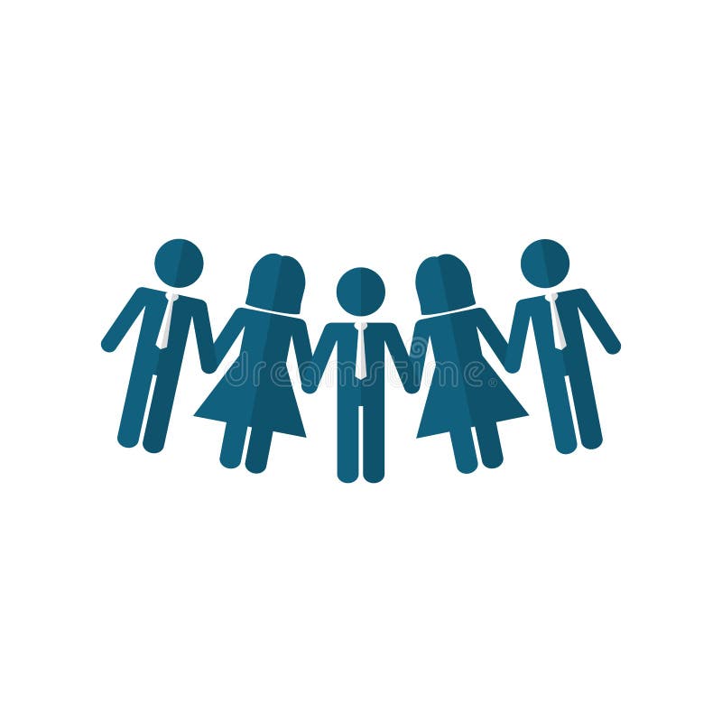 Business Teamwork Pictogram Stock Illustration - Illustration of adult ...