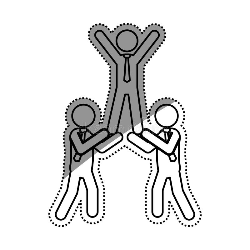 Business Teamwork Pictogram Stock Illustration - Illustration of ...