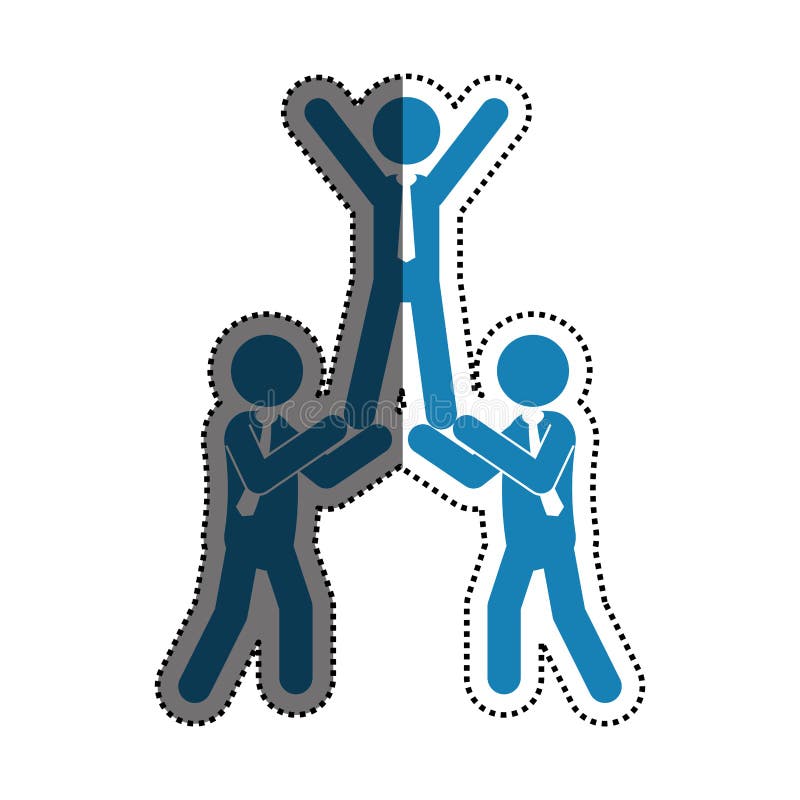Business Teamwork Pictogram Stock Illustration - Illustration of ...