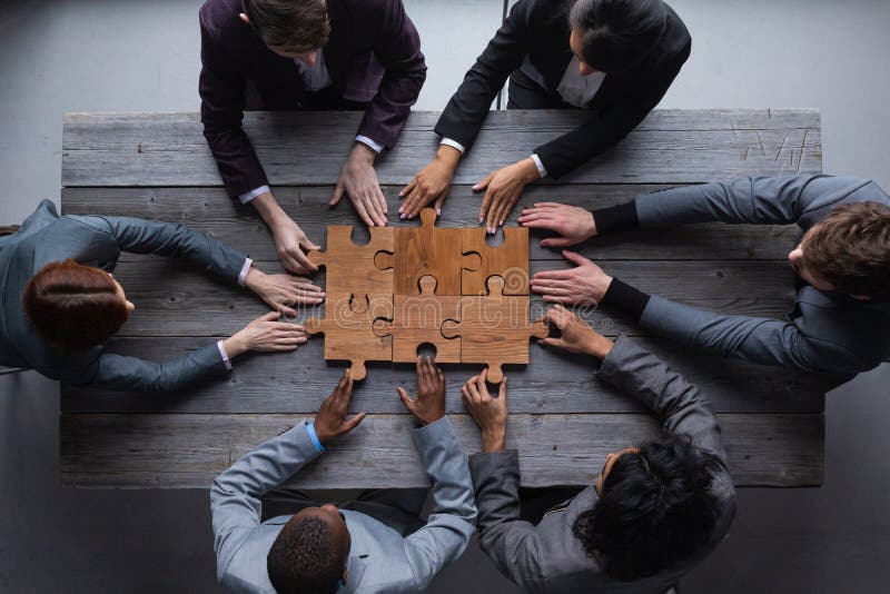Teamwork Puzzle stock photo. Image of diversity, brainstorming - 20091282