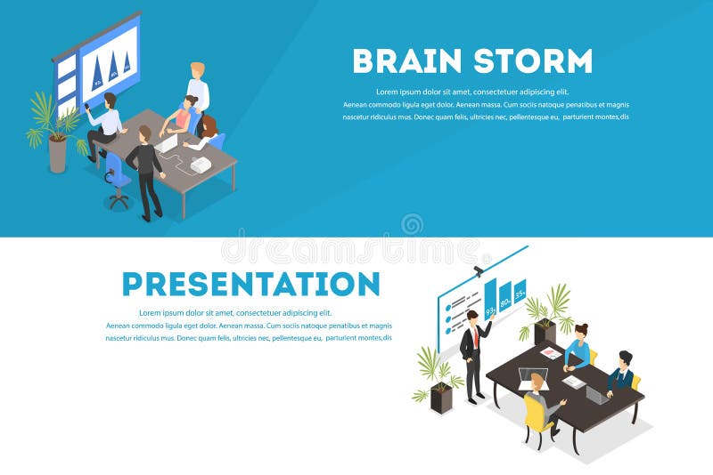 Business Teamwork Set. People Working in Team Stock Vector ...