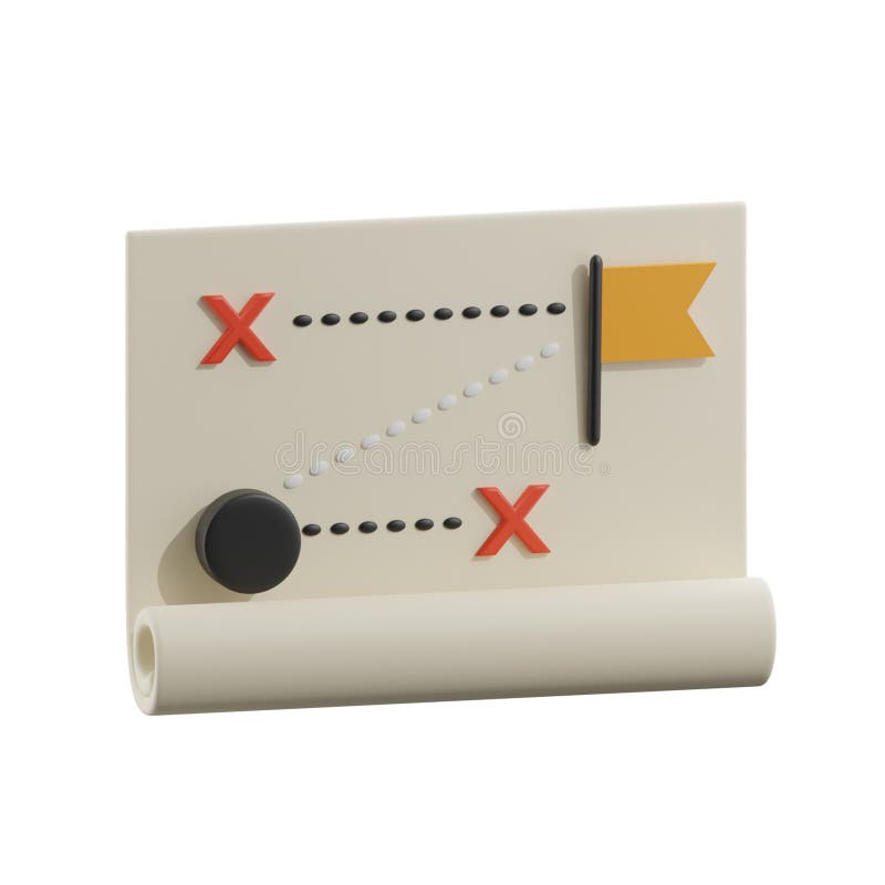 Business Teamwork Strategy Board 3D Icon Illustration Stock ...