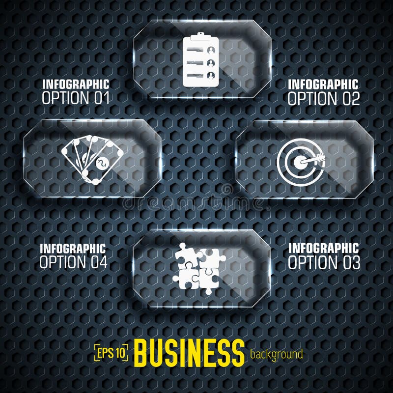 Business Tech Infographic Template with Text Fields. Vector ...