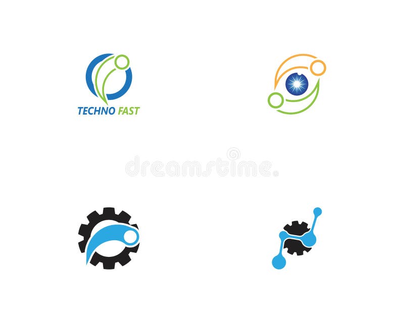 Business Techno Logo Vector Template Stock Vector - Illustration of ...
