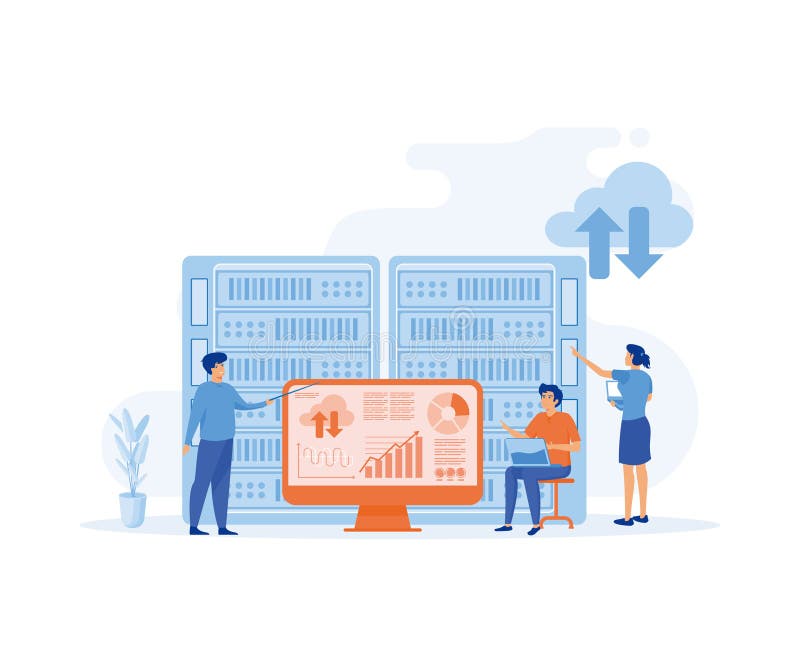 Business Technology Cloud Computing Service Concept. Stock Vector - Illustration of data ...