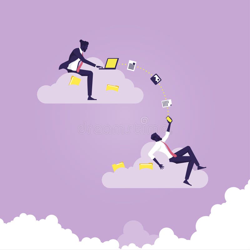 Business Technology Cloud Computing Service with Developer Team Working ...