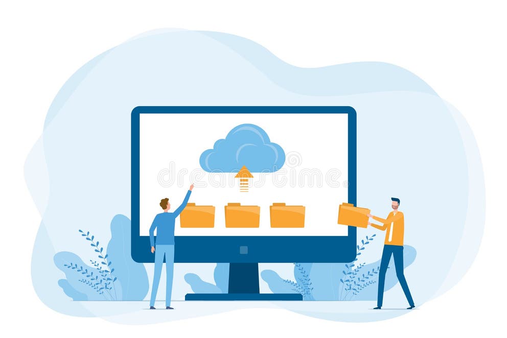 Business Technology Cloud Computing Service and Technology File Upload Backup on Cloud Server ...