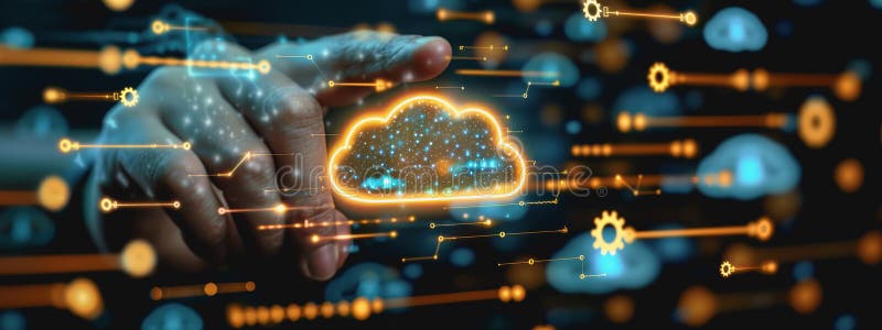 Business Technology Cloud Storage Concept with Backup Social Media Data ...