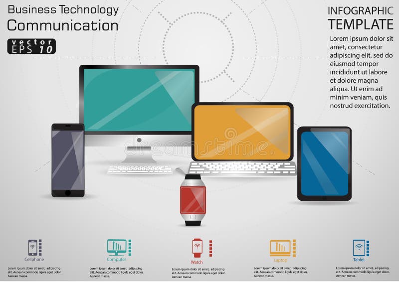 Business Technology Communication Modern Design Idea and Concept Vector ...