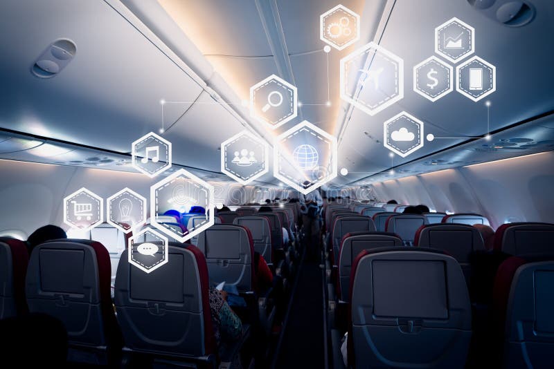 Business Technology Concept on Airplane Stock Photo - Image of design ...