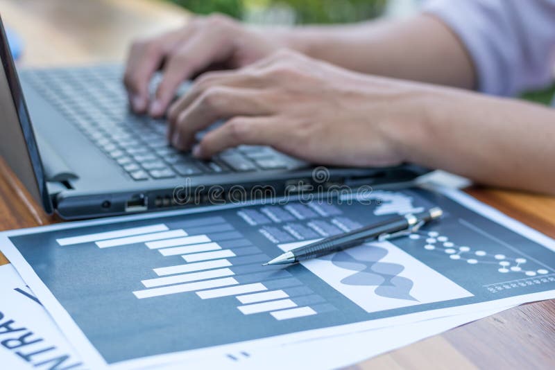 Business Technology Concept,Business People Hands Use Laptop Con Stock ...