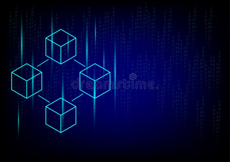 Blockchain Concept. Finger Touching on Transparent Globe and Blue ...