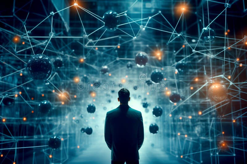 Business Technology Concept, Professional Business Man Walking on ...