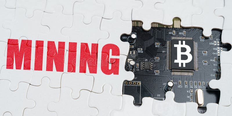 On the Puzzles There is a Processor with a Bitcoin Symbol and it Says ...