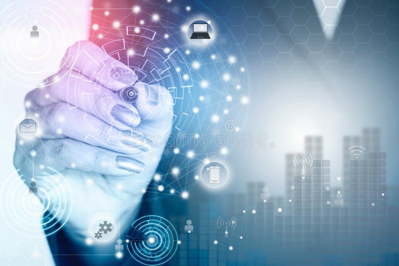 Hand of Internet stock photo. Image of slide, broadcast - 37253502