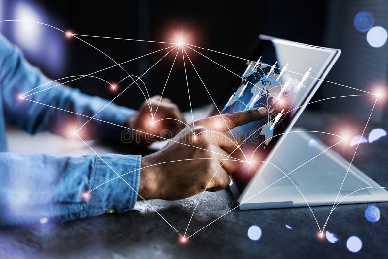 Business Technology Global Network. Person Recruitment Stock Image ...