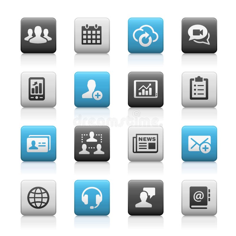 Business Technology Icons Azure Series Stock Vector - Illustration of ...