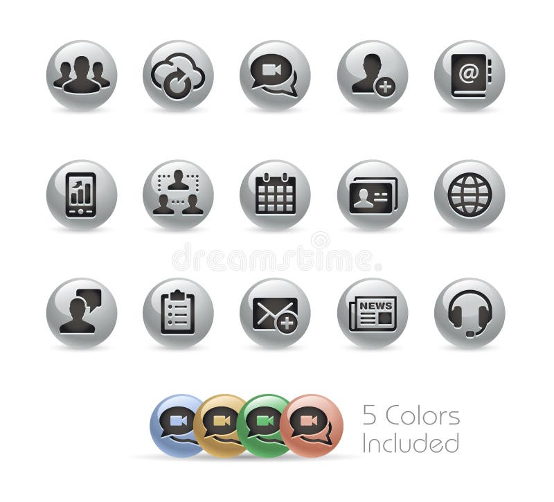 Business Technology Icons Azure Series Stock Vector - Illustration of ...