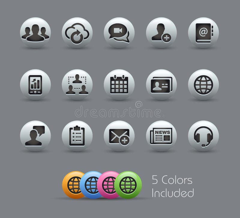 Business Technology Icons Azure Series Stock Vector - Illustration of ...