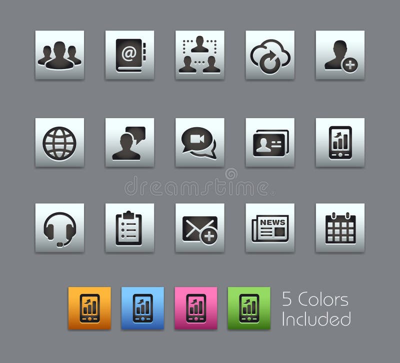 Business Technology Icons Azure Series Stock Vector - Illustration of ...