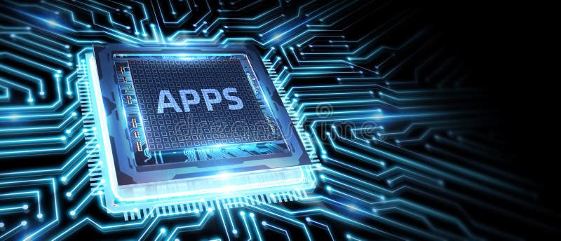 Concept of apps stock illustration. Illustration of tablet - 269810288