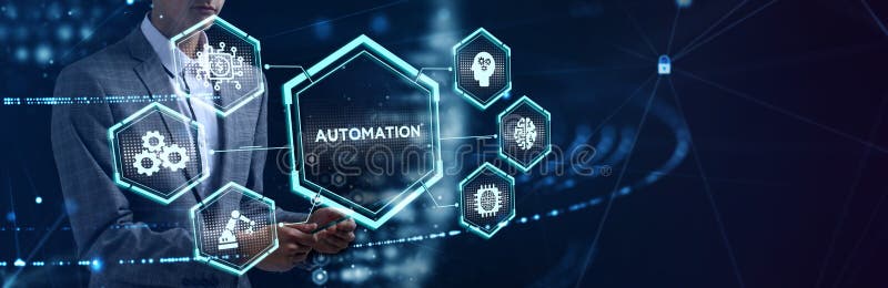 Business, Technology, Internet and Network Concept. Automation Software ...
