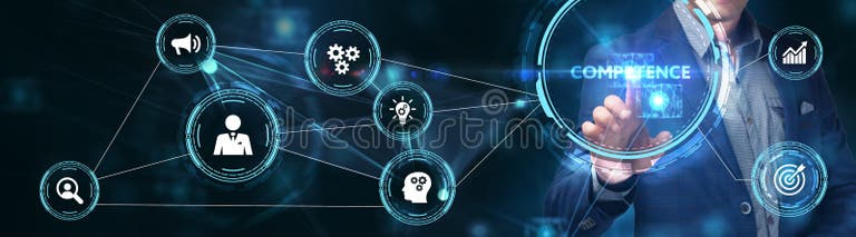 Business, Technology, Internet and Network Concept. Competence Skill ...